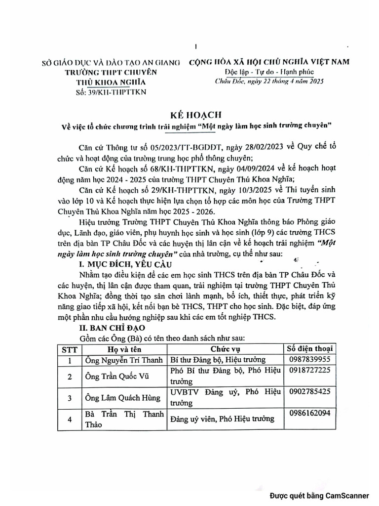 CV Tuyen Sinh.... | PDF