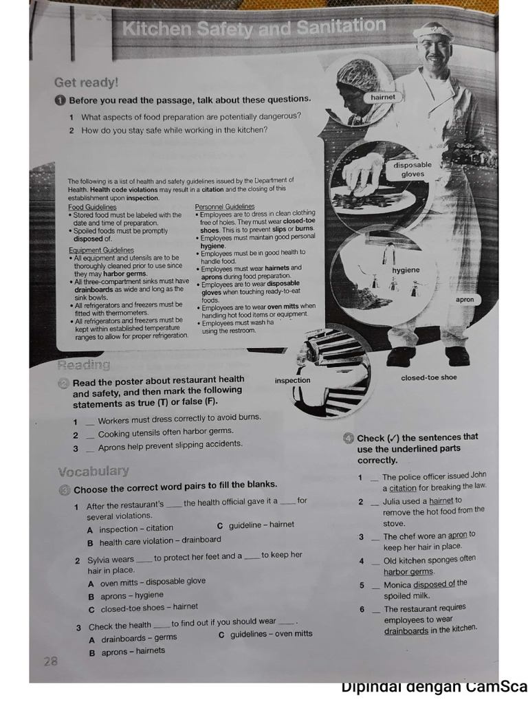 Kitchen Safety and Sanitation | PDF