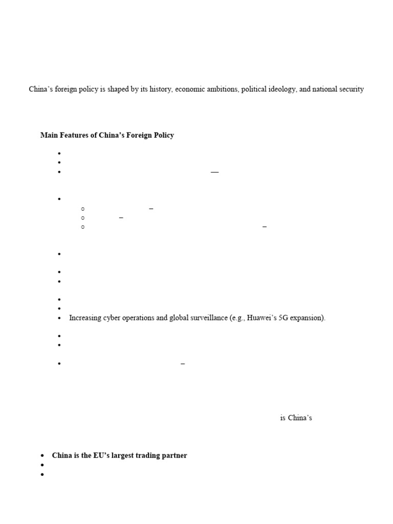 Unit 3 Foreign Policy of Major Countries | PDF | China | World Politics