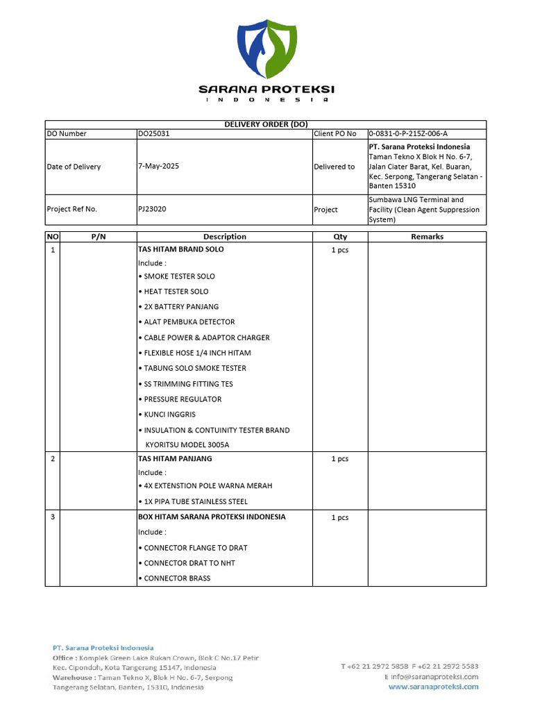 Do25031 Pt. JGC Indonesia-1 | PDF