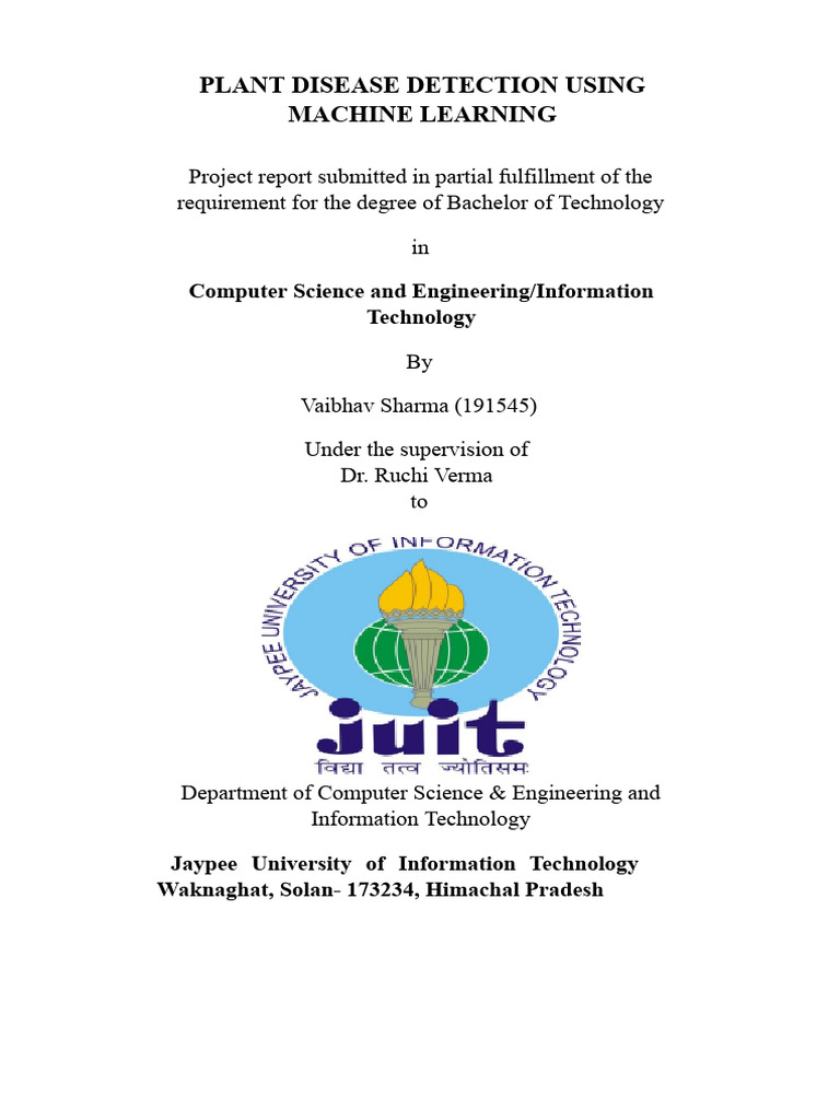 Plant Disease Detection Using Machine Learning | PDF | Machine Learning | Support Vector Machine