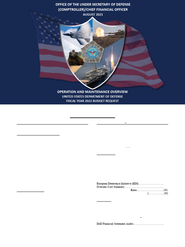 FY 2022 DoD Operation & Maintenance Budget | PDF | United States ...