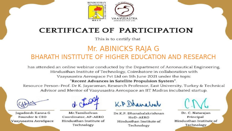 Participation Certificate | PDF