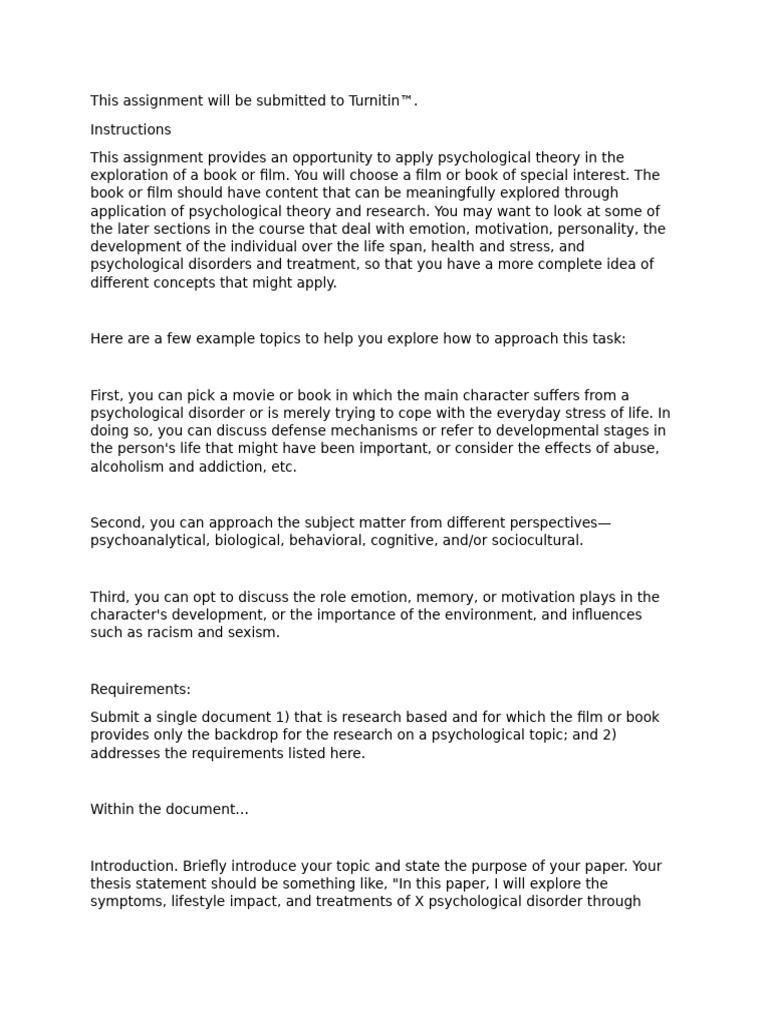 Psychology Application Paper Guide | PDF | Psychology | Apa Style