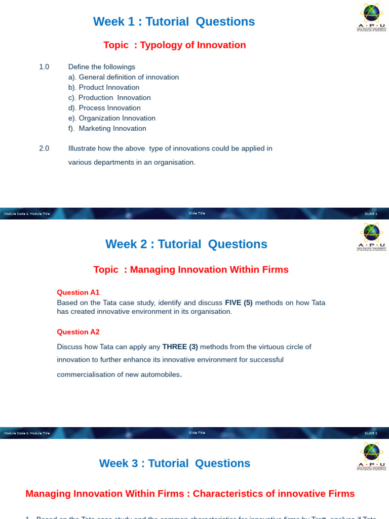 IMNPD Tutorial Slides WK 1 To WK14 VE | PDF | Business Model | New ...