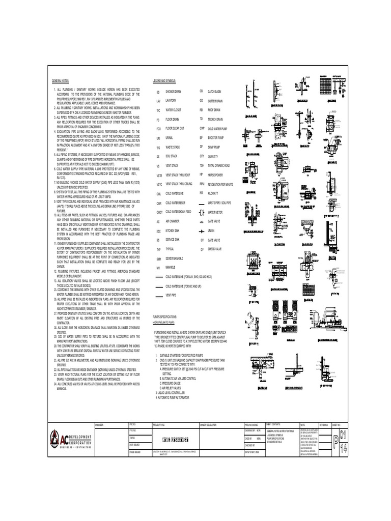 Plumbing Plan | PDF | Pipe (Fluid Conveyance) | Plumbing