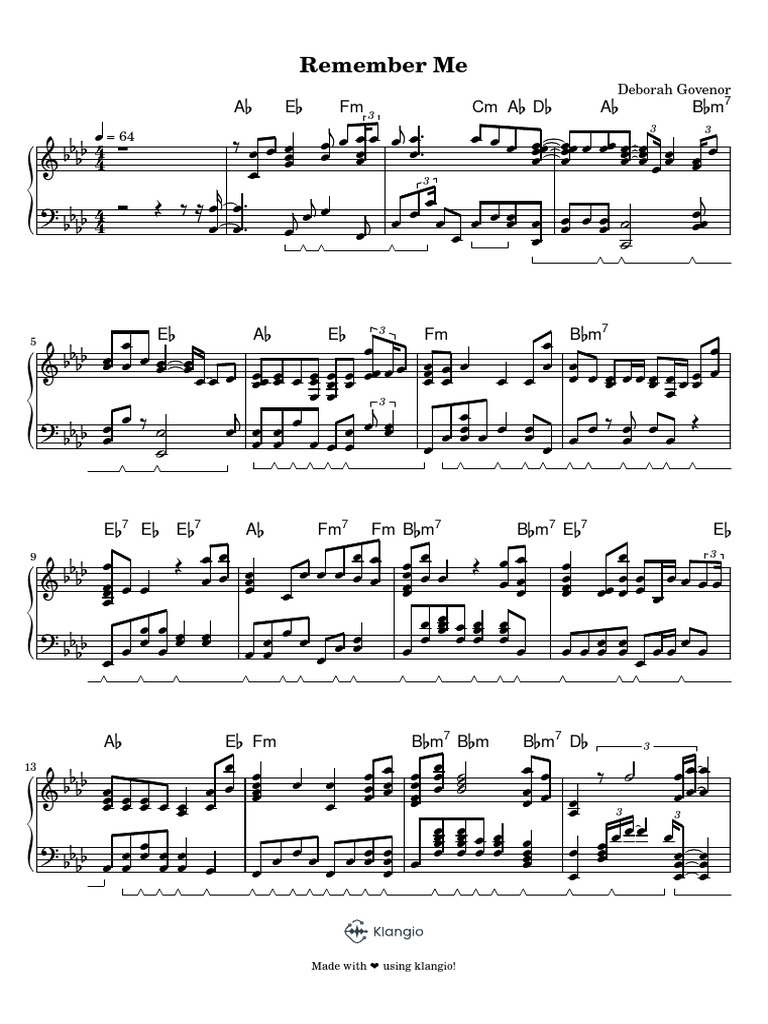 Lição de Música: "Remember Me" | PDF