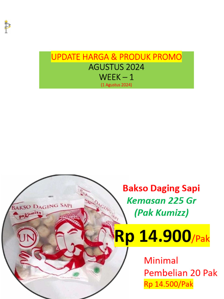 Promo Agustus 2024 (Week 1) | PDF