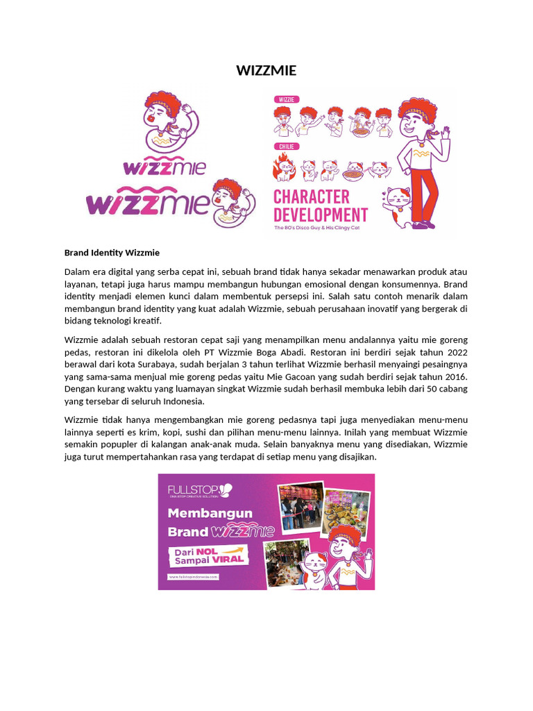 Identitas Merek Wizzmie yang Unik | PDF