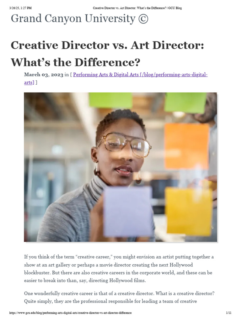 Creative Director vs. Art Director - What's The Difference - GCU Blog ...