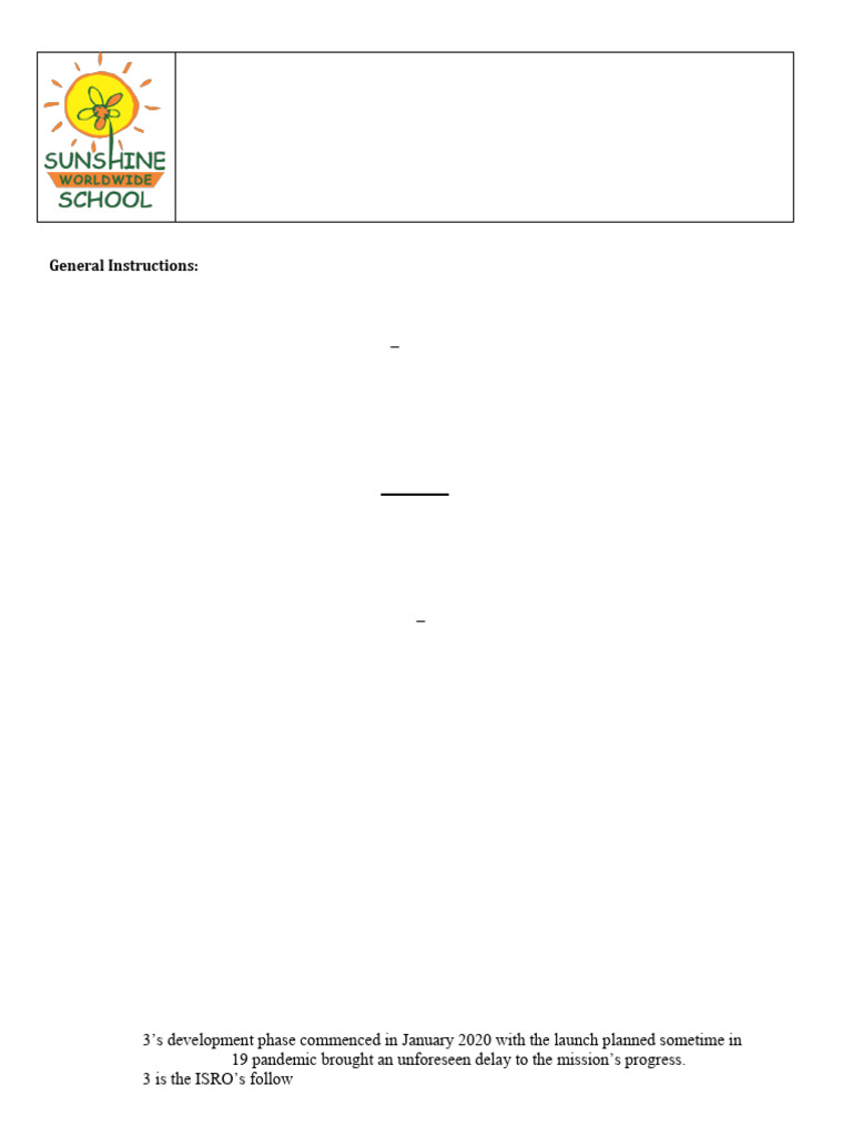 Class 11 Revision Paper ENG QP | PDF | Rain