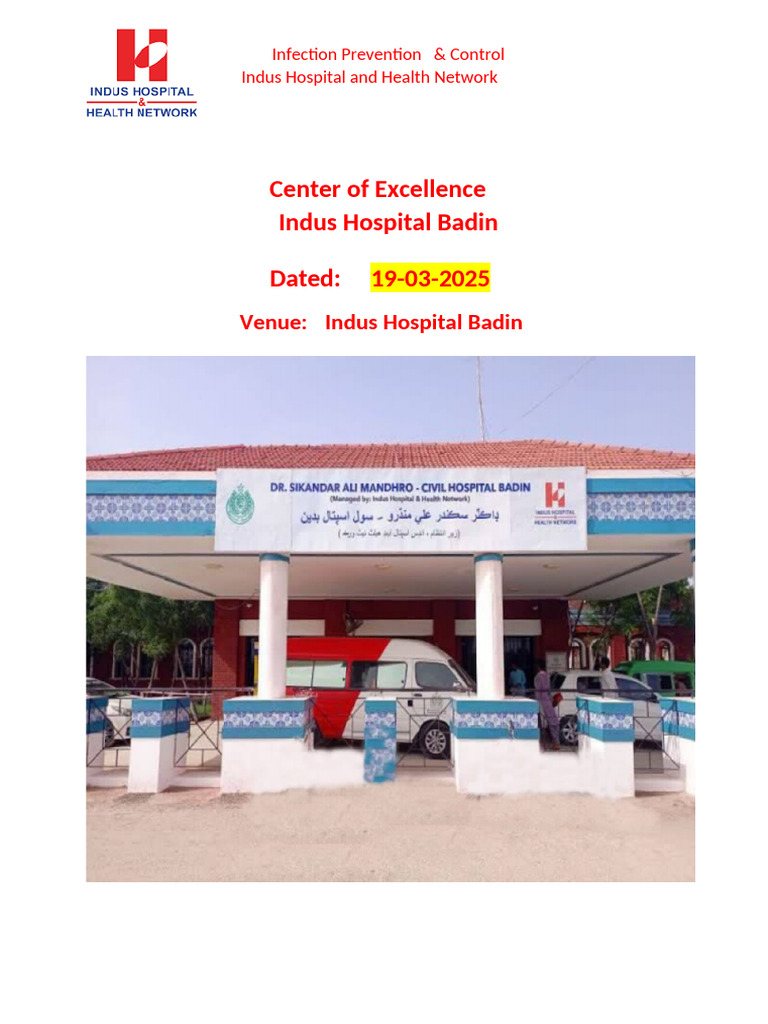 Ipcaf Coe Quater-1 2025 Ihhn | PDF | Hygiene | Health Care