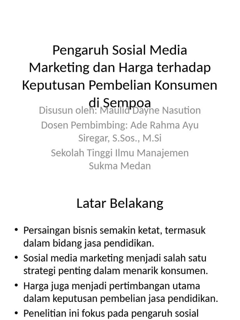 Presentasi Sempro Maulid Dayne | PDF