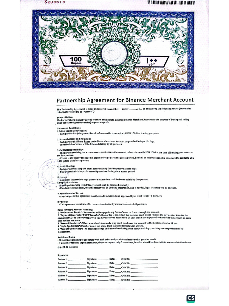 BINANCE Agreement | PDF