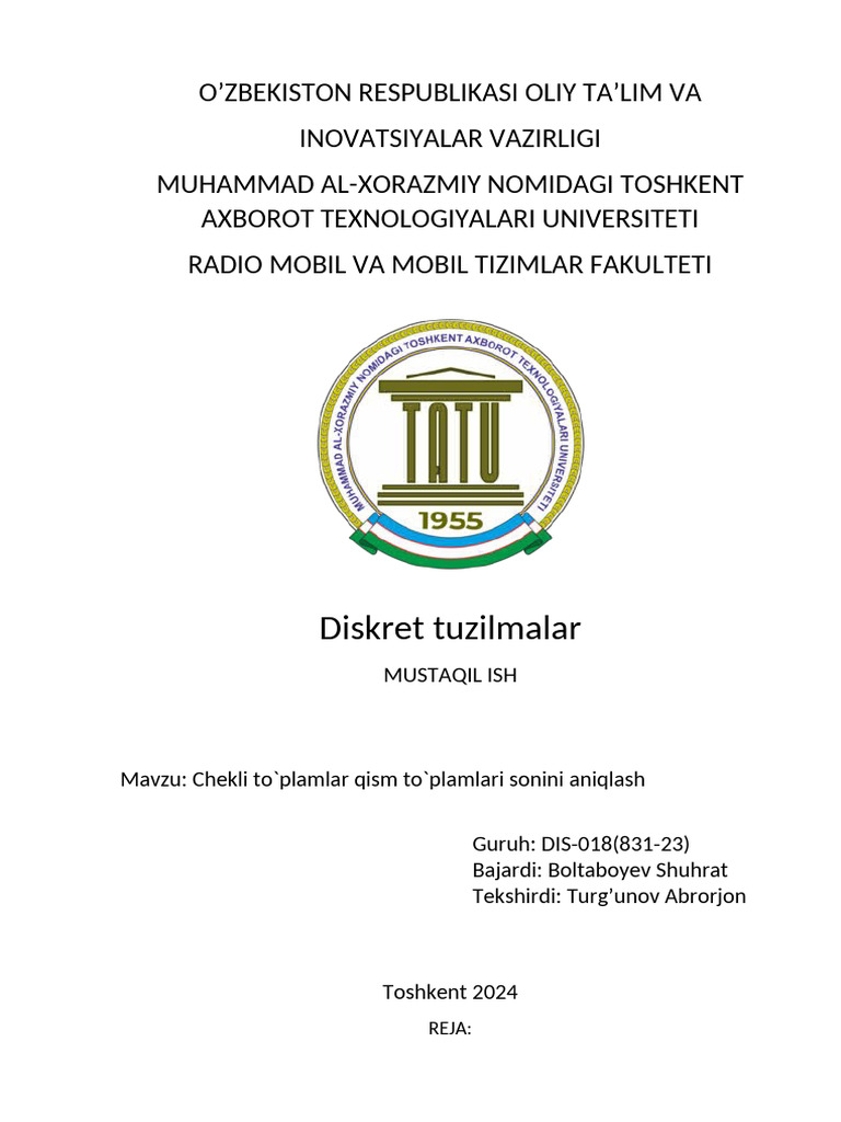 shuhrat Diskret | PDF