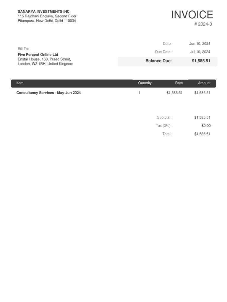 Invoice 2024 3 | PDF