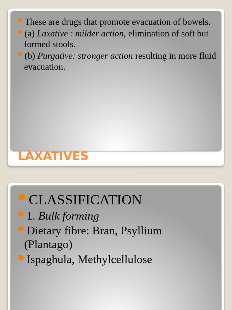 Laxative and Purgatives | PDF