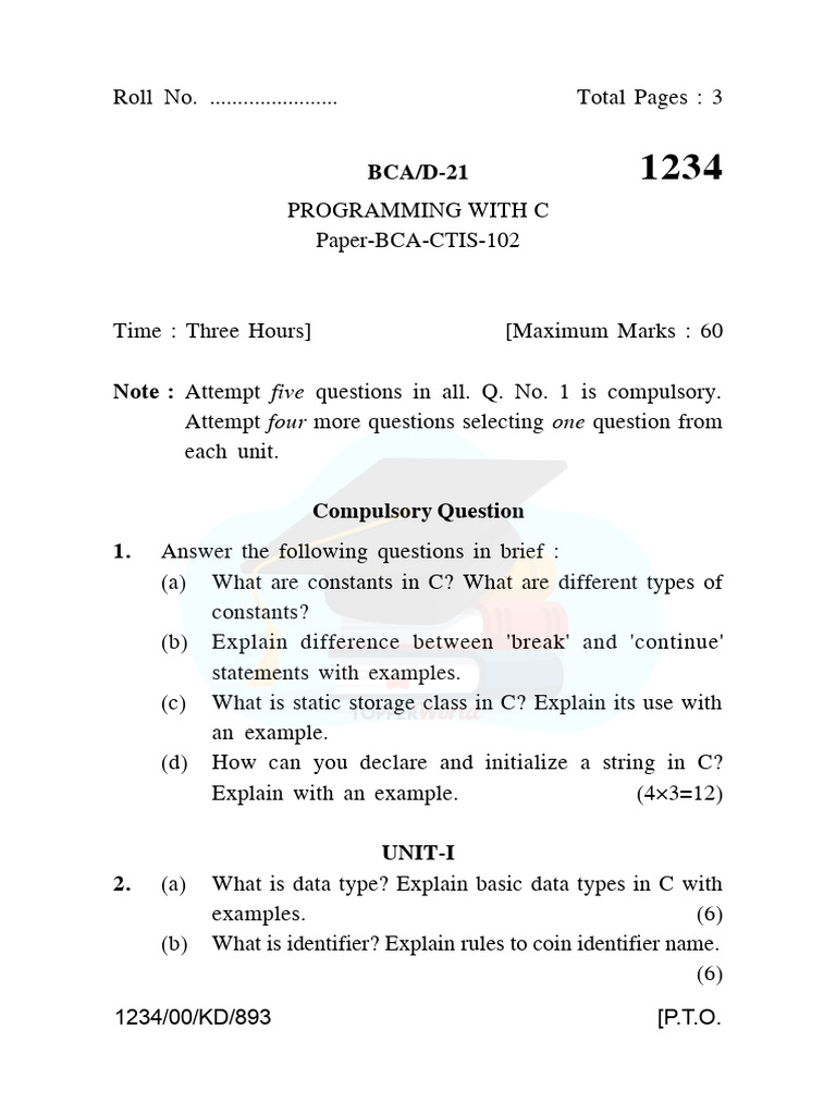 C-PROGRAMMING-2021 | PDF | Software Development | Computer Programming