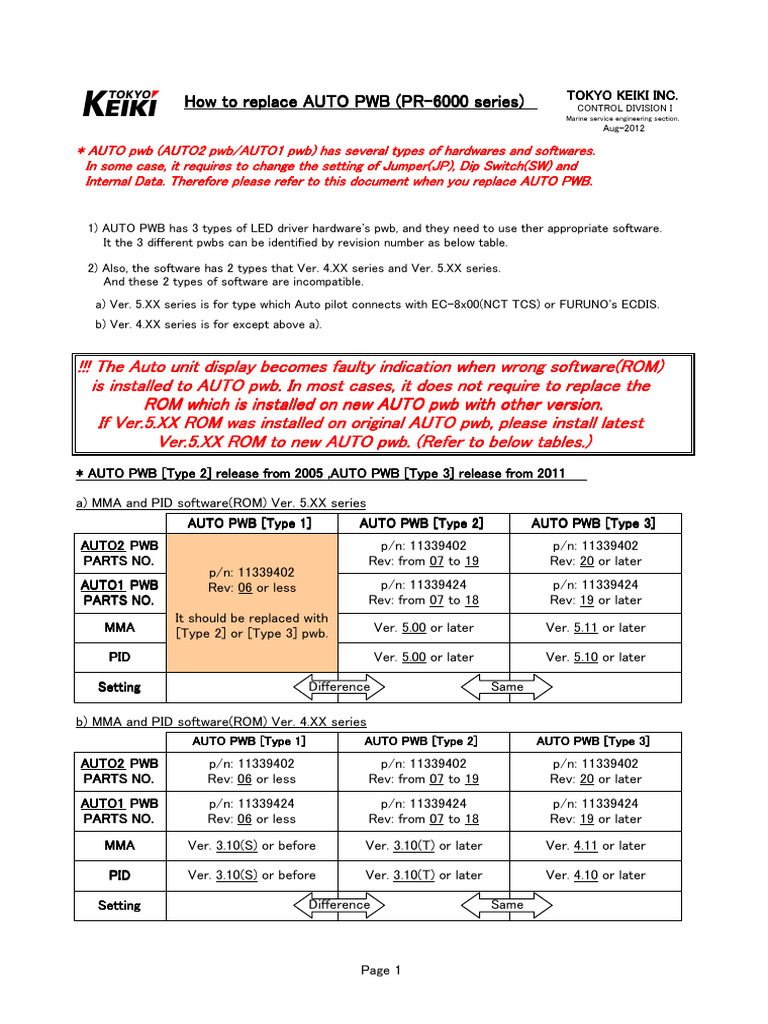 How To Replace AUTO PWB-2 | PDF | Computer Engineering | Computing