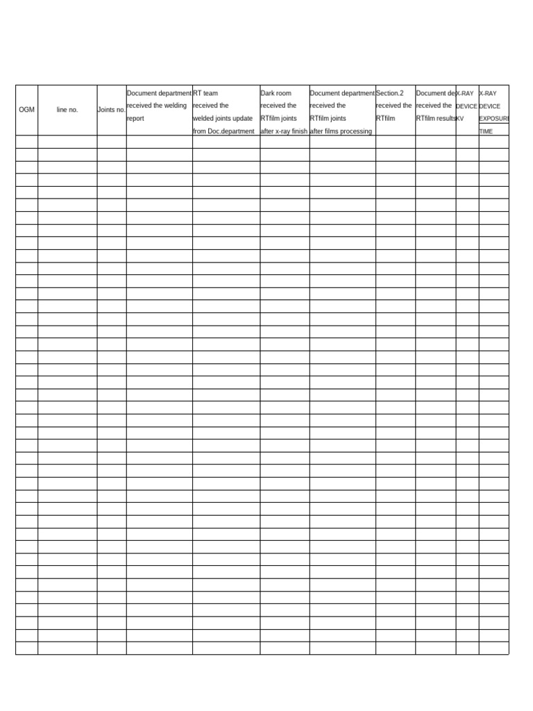 Welded Joints LOG Sheet | PDF