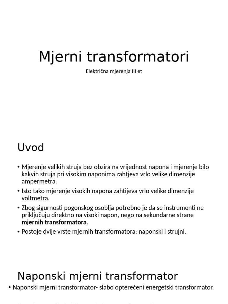 Mjerni Transformatori | PDF