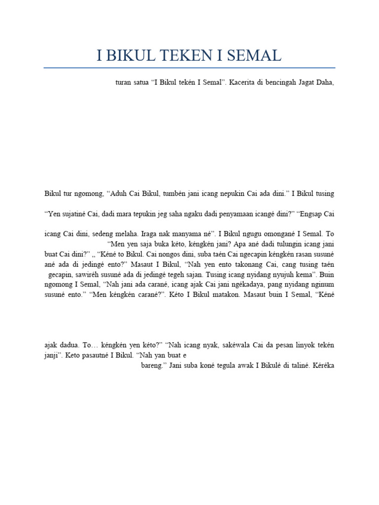 I Bikul Teken I Semal | PDF