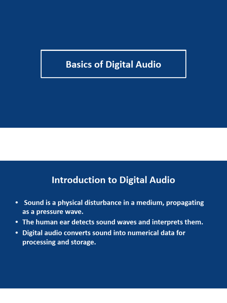 Audio Basics | PDF