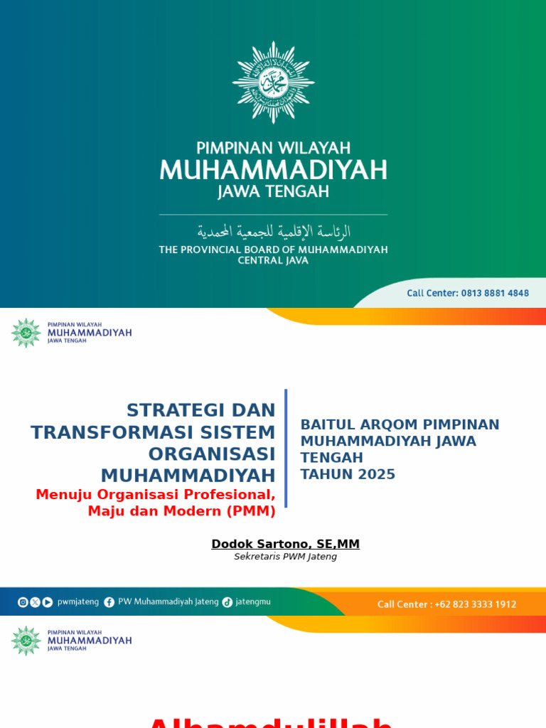 Dodok Sartono - Strategi & Transformasi Sistem Organisasi Muhammadiyah ...