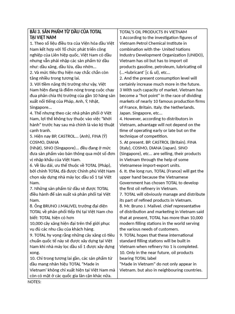 Bài 3. Oil Products | PDF