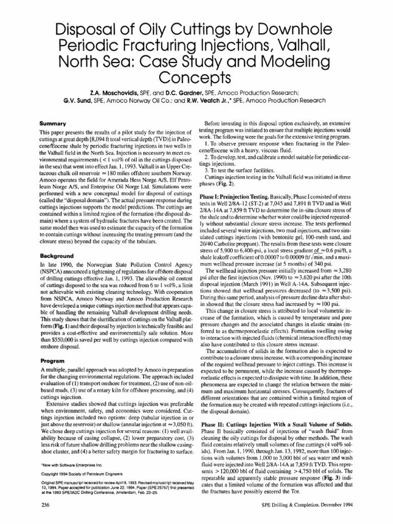 Disposal of Oily Cuttings by Downhole Periodic Fracturing Injections ...