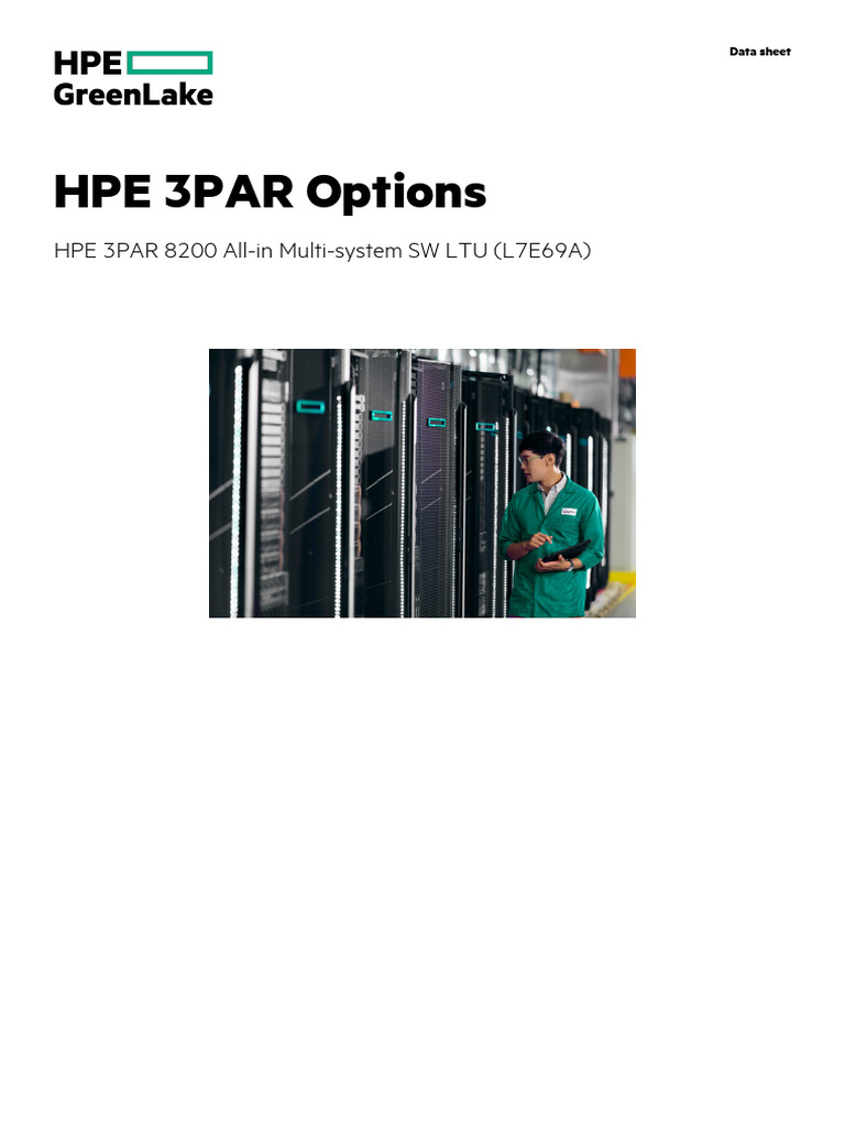 HPE 3PAR 8200 All-in Multi-system SW LTU | PDF | Computing ...