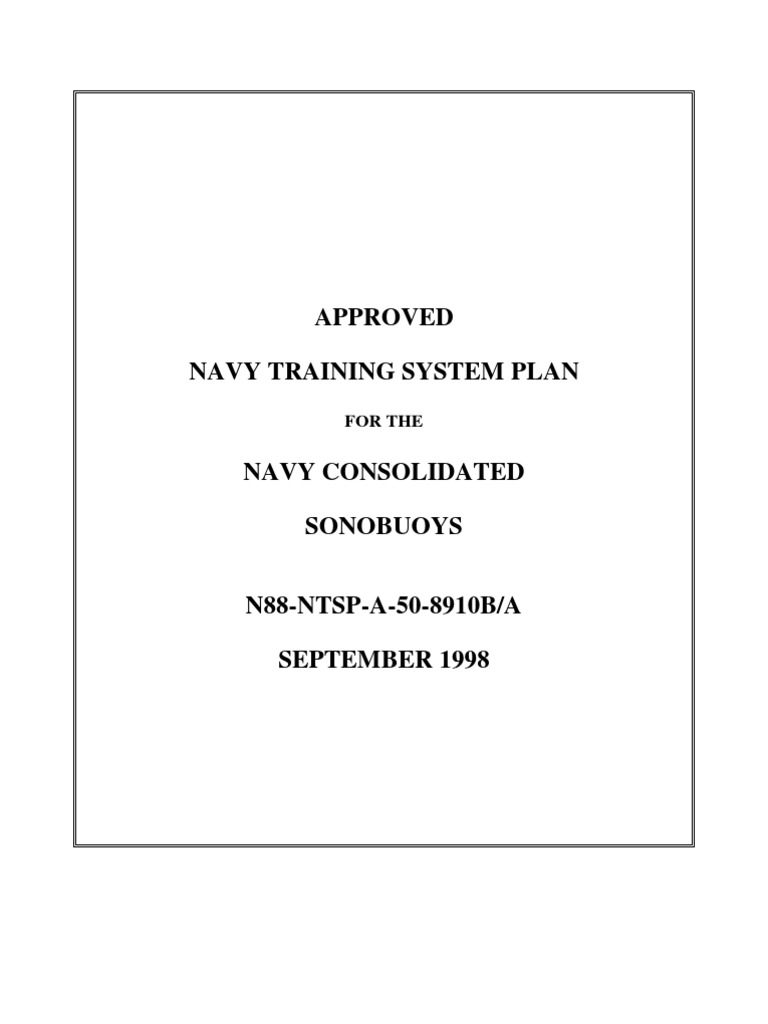 NTSP Sonobuoy | PDF | Sonar | United States Navy