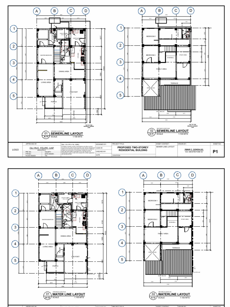 Plumbing Layout-layout (1) | PDF | Room | Home