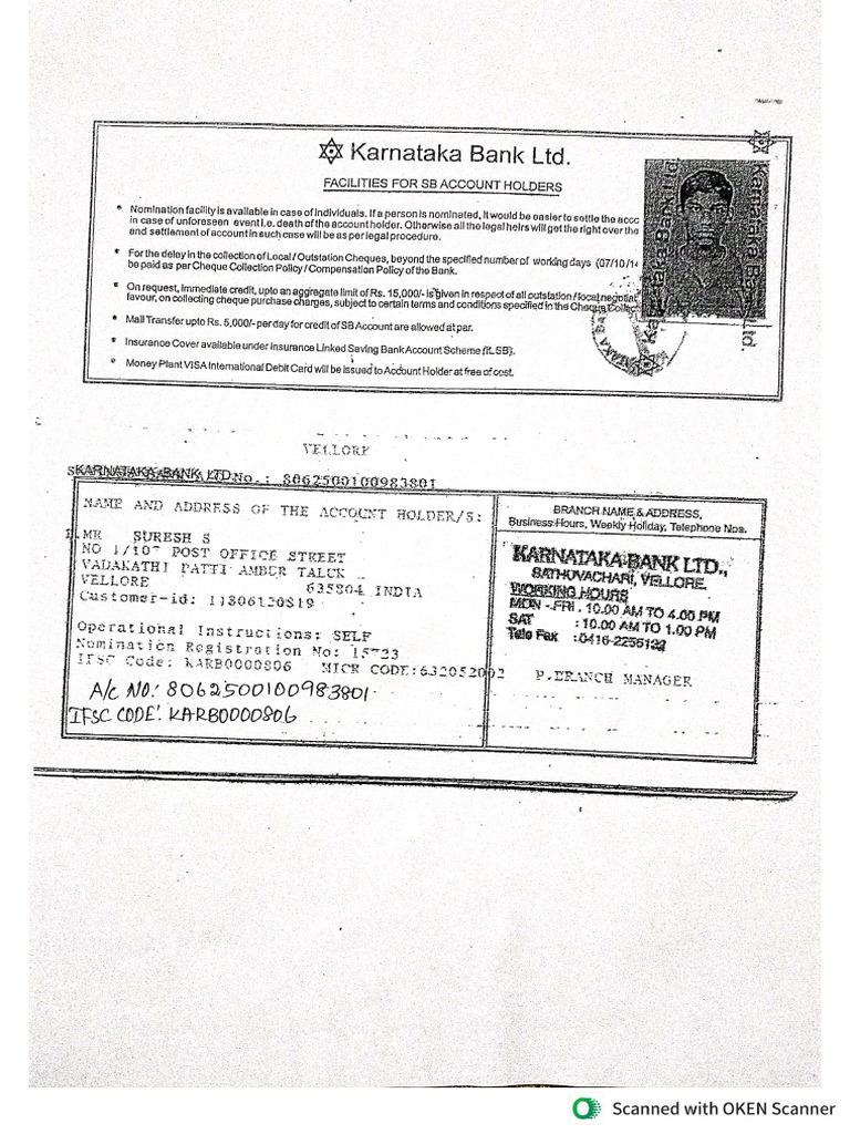 Bank Passbook | PDF