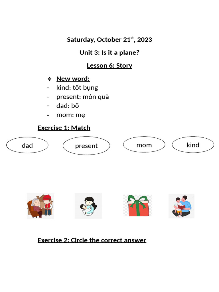 Unit 3 Lesson 6 (G1) | PDF