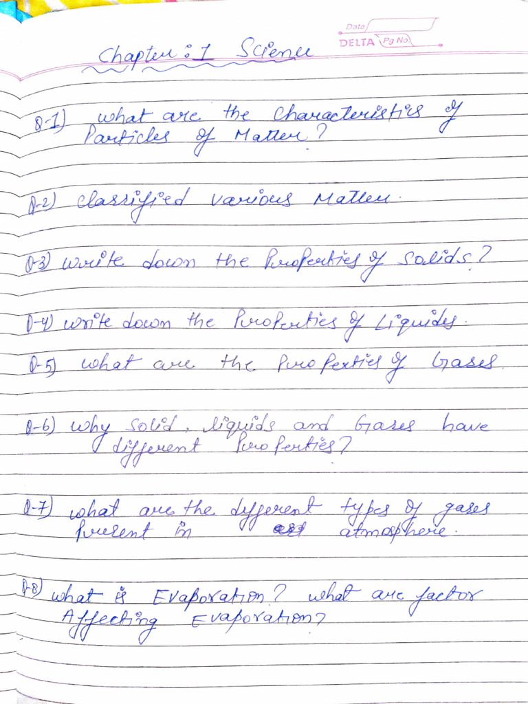 Science Chapter 1 Assignment | PDF