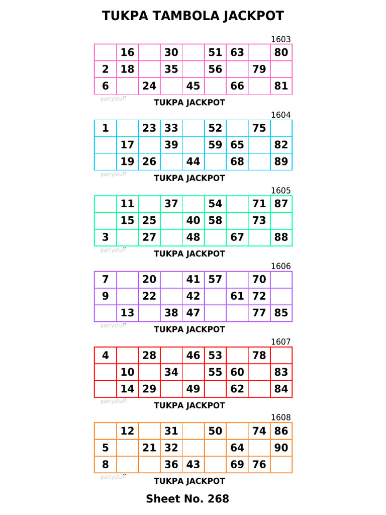 Sheet No. 268: Tukpa Jackpot | PDF