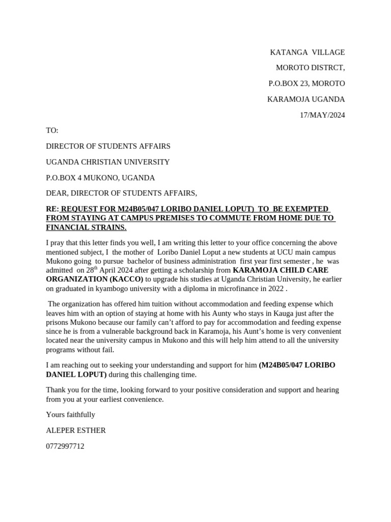 Exemption Letter | PDF