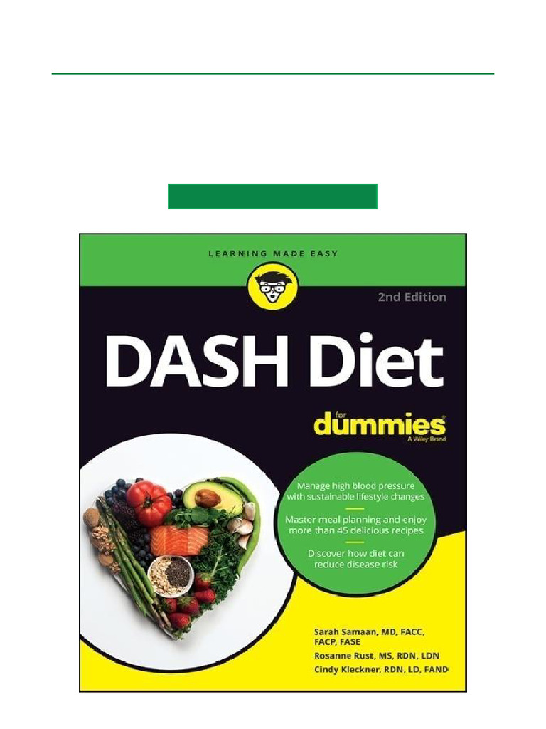 DASH Diet For Dummies - 2nd Edition Complete Chapter Download | PDF ...