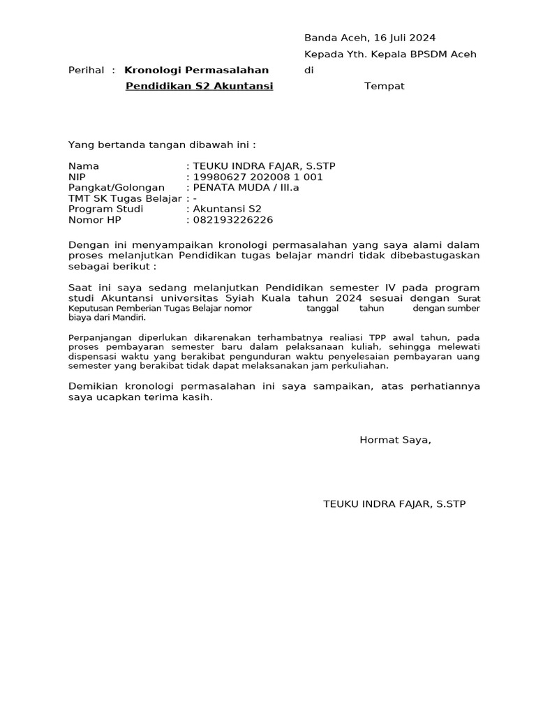 SURAT_KRONOLOGI_PERMASALAHAN[1] | PDF