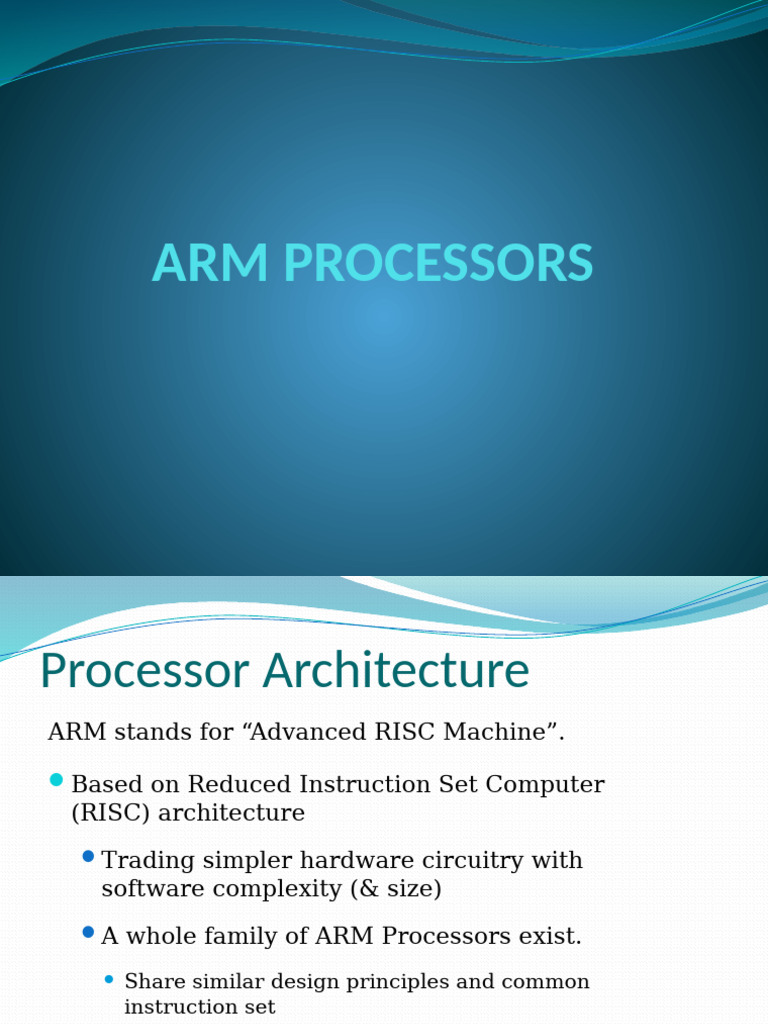 Unit 4 - ARM Processors | PDF | Central Processing Unit | Digital Electronics