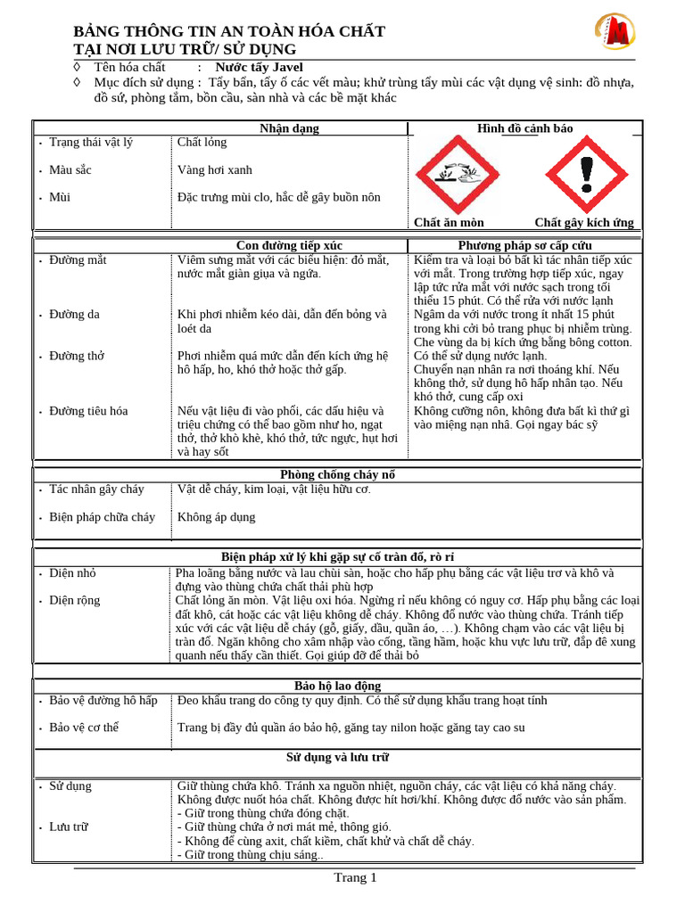 9.HSE.07.07.05 SDS Rut Gon - Javel | PDF