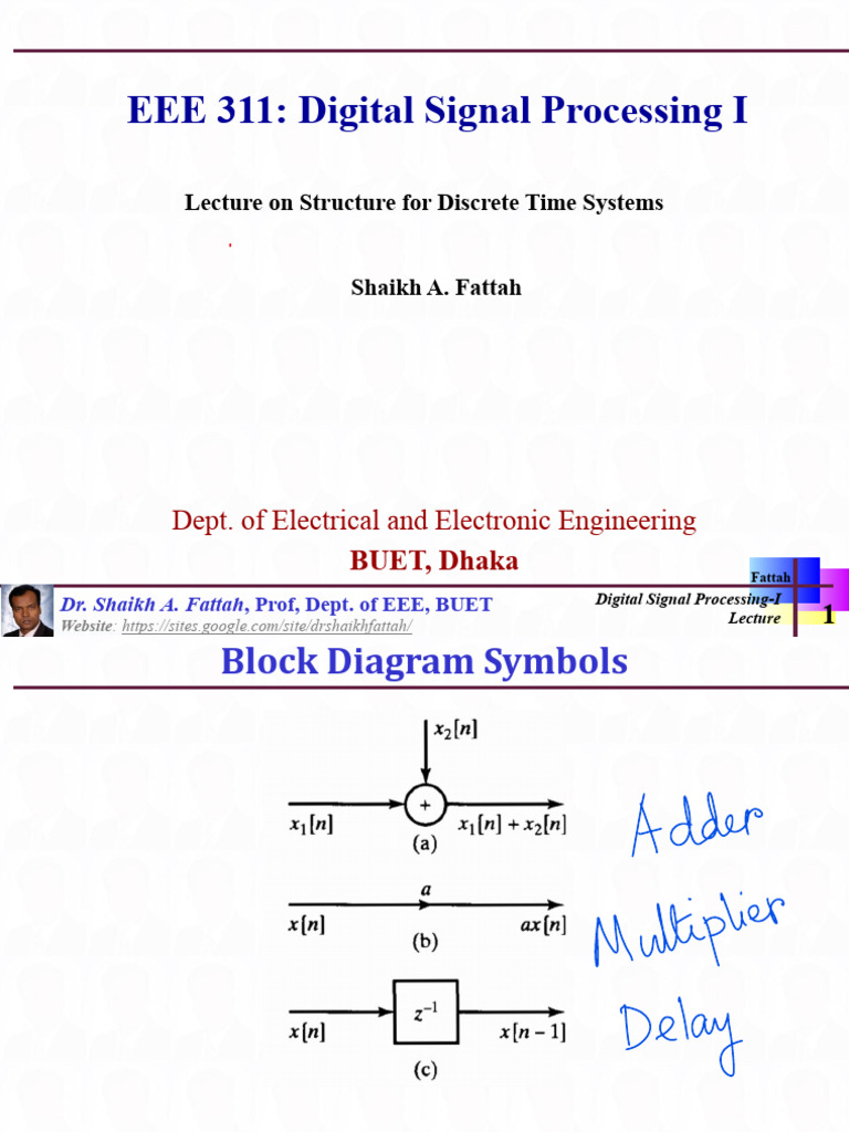 Fattah Lecture Structure | PDF | Electrical Engineering | Signal Processing
