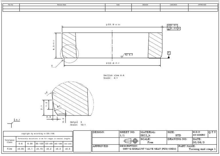 OHV-G Exhaust Valve Seat (PZS) - (OEM) Turning Mid Stage 1 | PDF