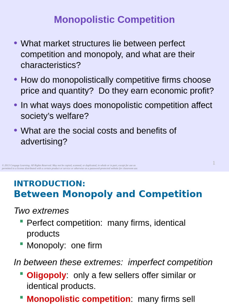 10 Monopolistic Competetion | PDF | Monopoly | Market Power