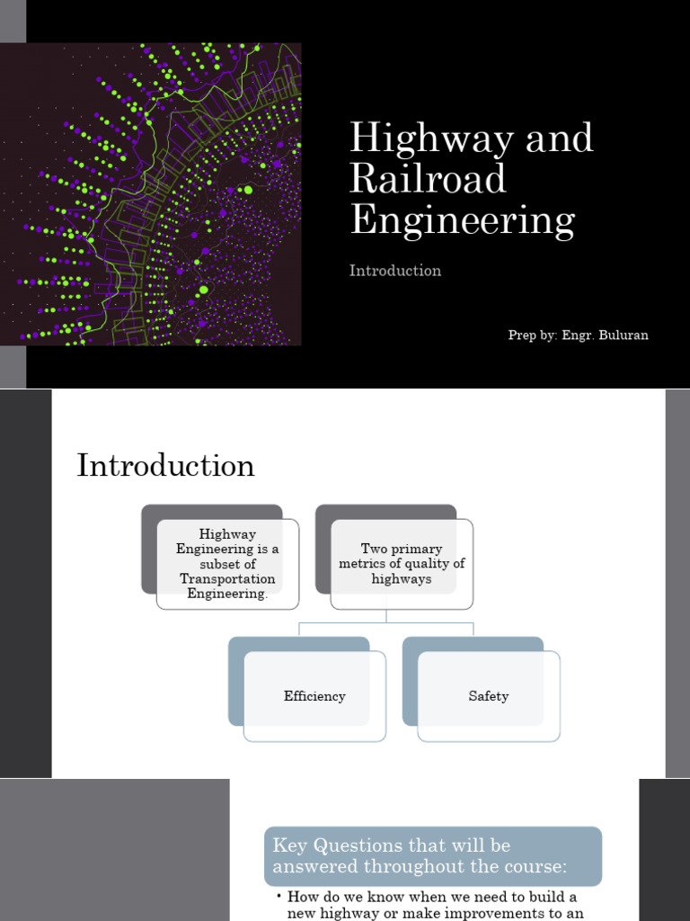 Highway Engineering Fundamentals Guide | PDF | Intersection (Road ...