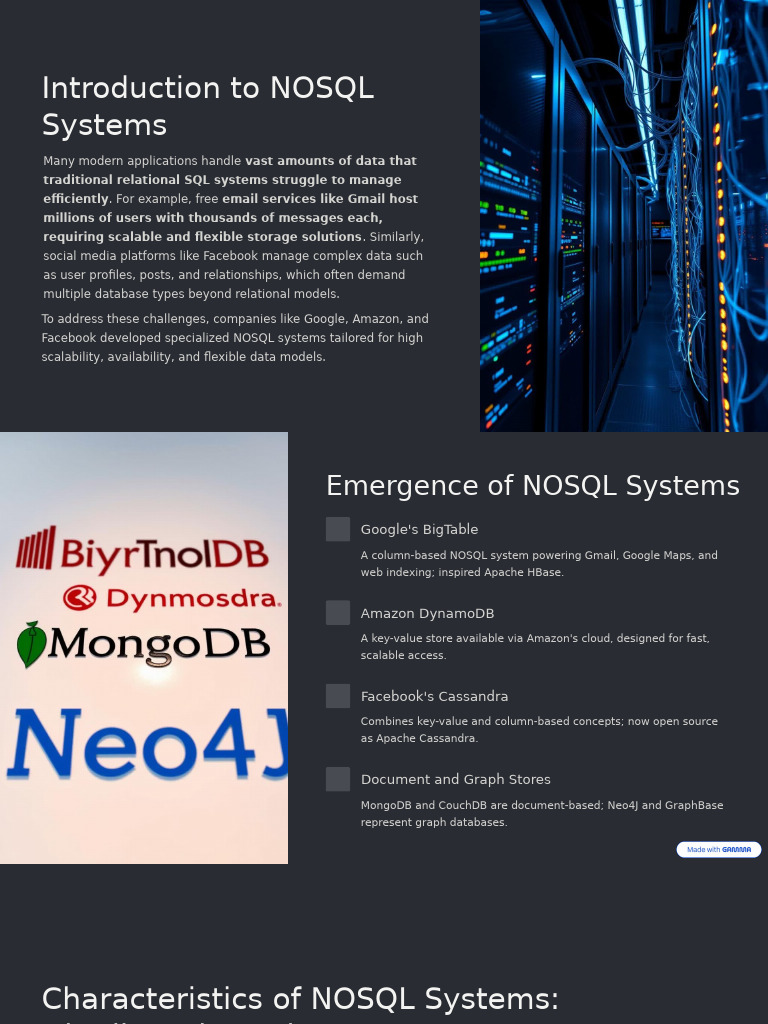 Introduction To NOSQL Systems | PDF | No Sql | Databases