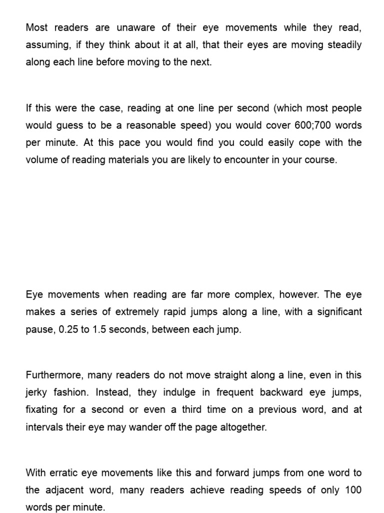 Understanding Erratic Eye Movements in Reading | PDF