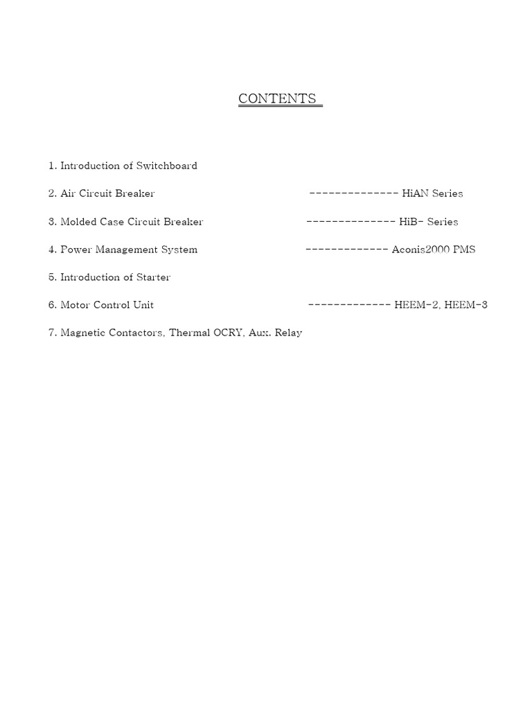 35-553 MSBD&EM'CY Switchboard&Starters and Console Instruction Manual | PDF | Electrical ...