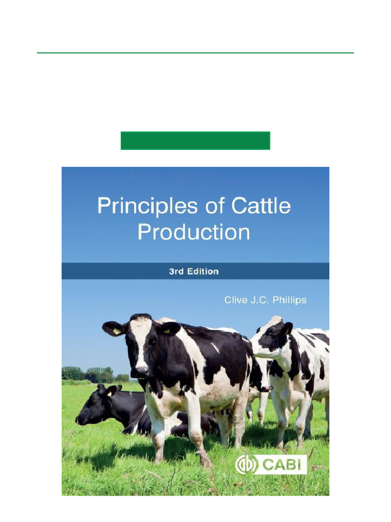 Principles of Cattle Production, 3rd Edition Digital DOCX Download ...